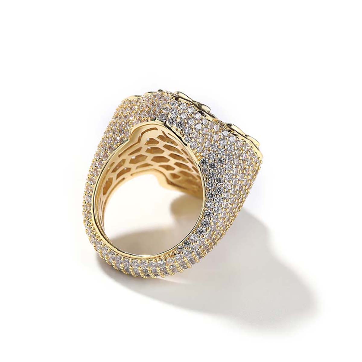 Pavé Floral Cross shaped Hip Hop Ring for Men – AESDIA