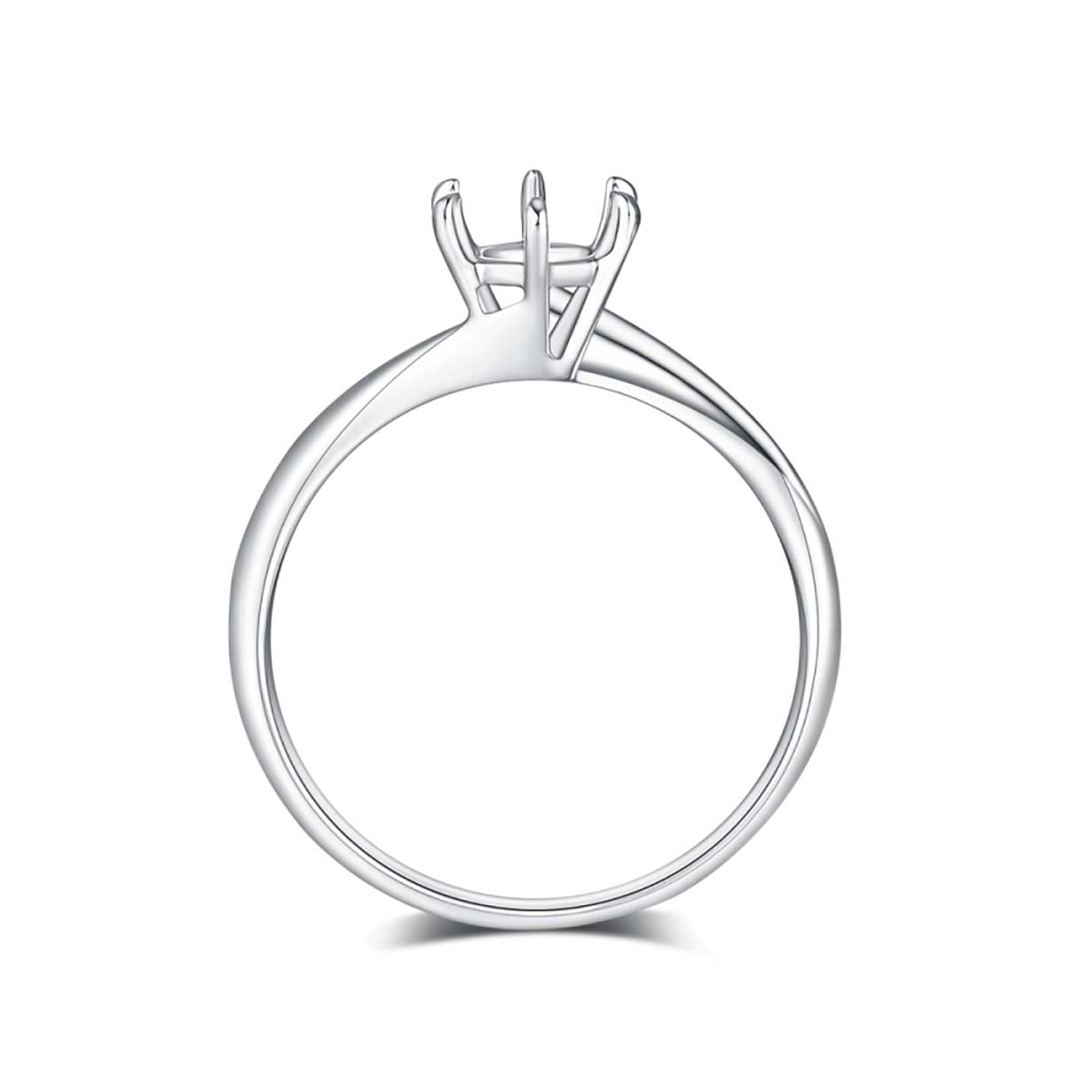 Classic Six-Prong Swirl Style Diamond Engagement Ring Setting – AESDIA