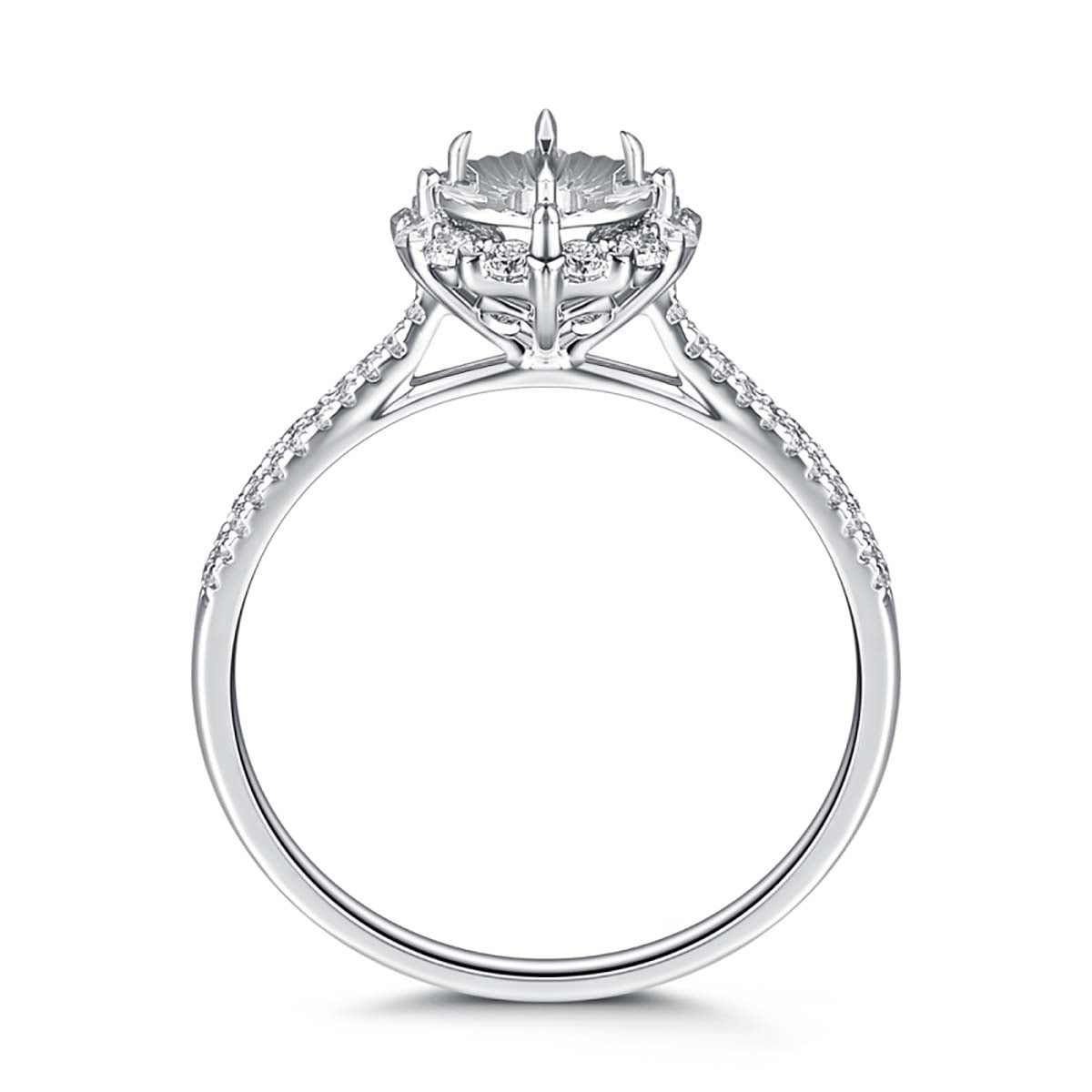 Split Shank Pave Accent Halo Style Style Diamond Engagement Ring Setti ...